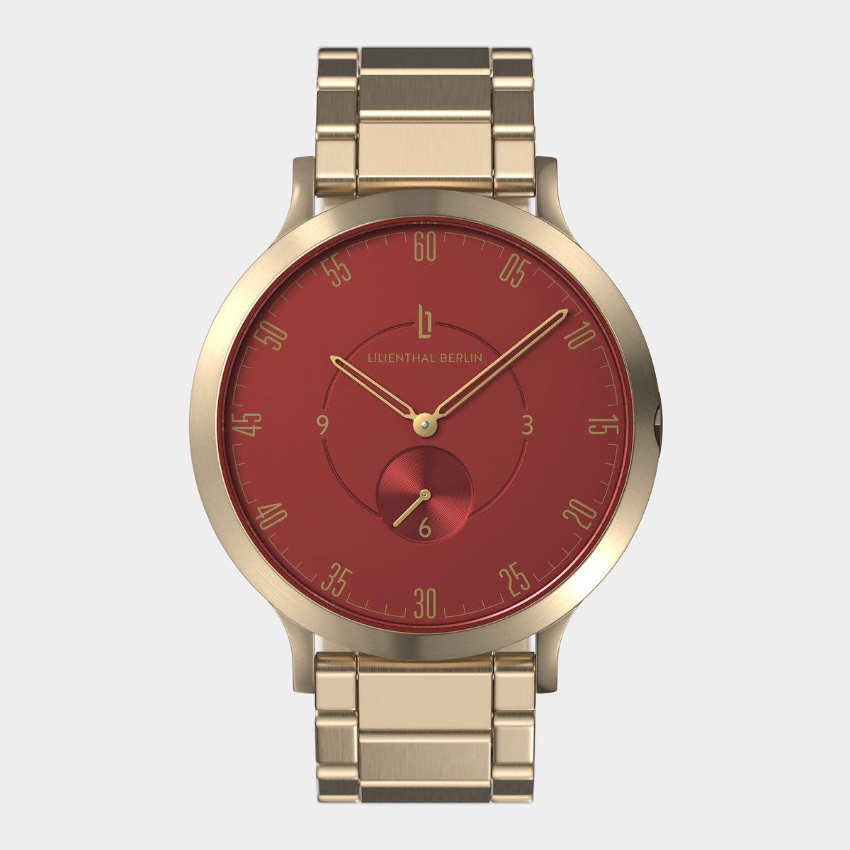 Lilienthal 1 – Watch – Gold Red – Stainless Steel Linked – Lilienthal ...